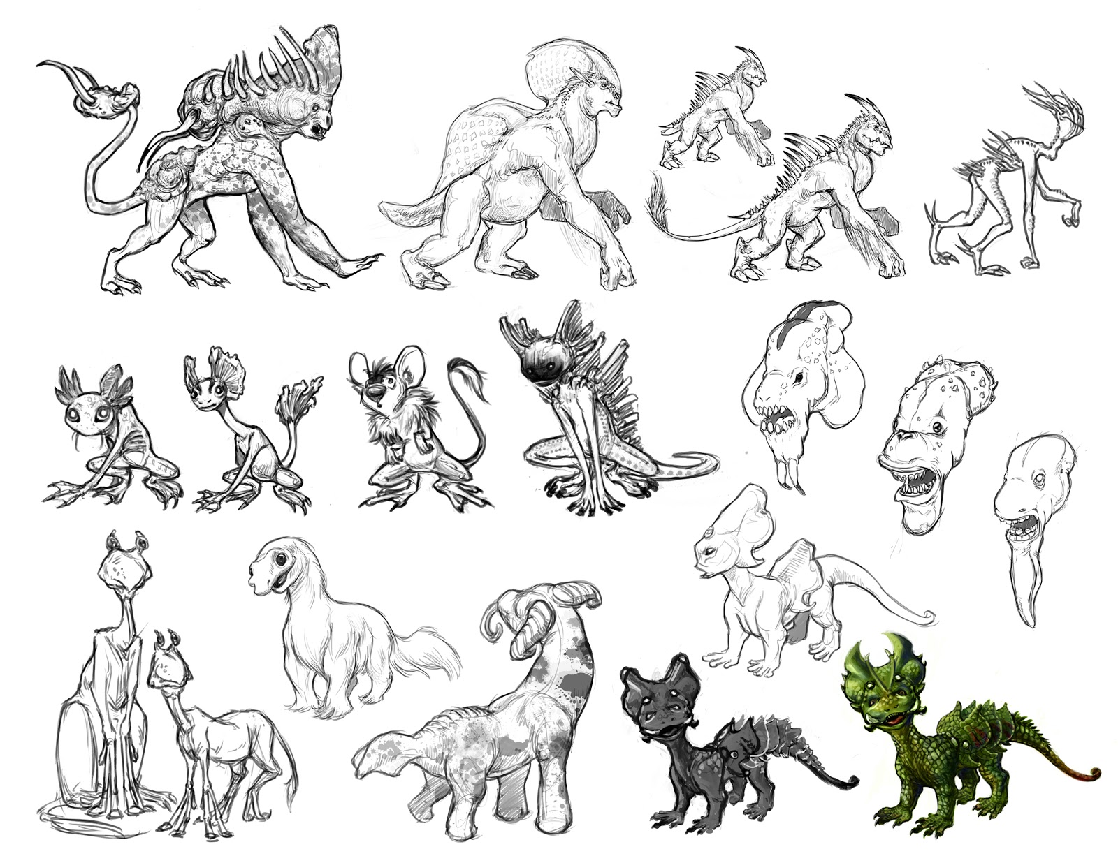 Art Kimistry: Creature Development Thumbnails