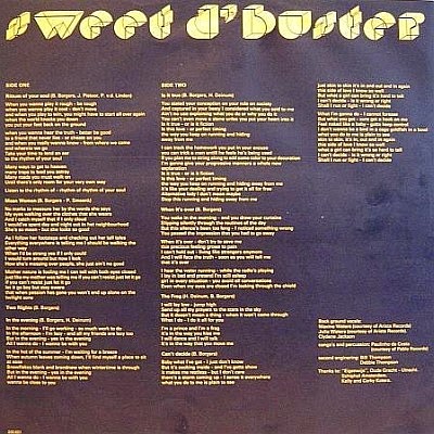 SouthernBluesRock: Sweet D'buster 1979 Shot Into The Blue