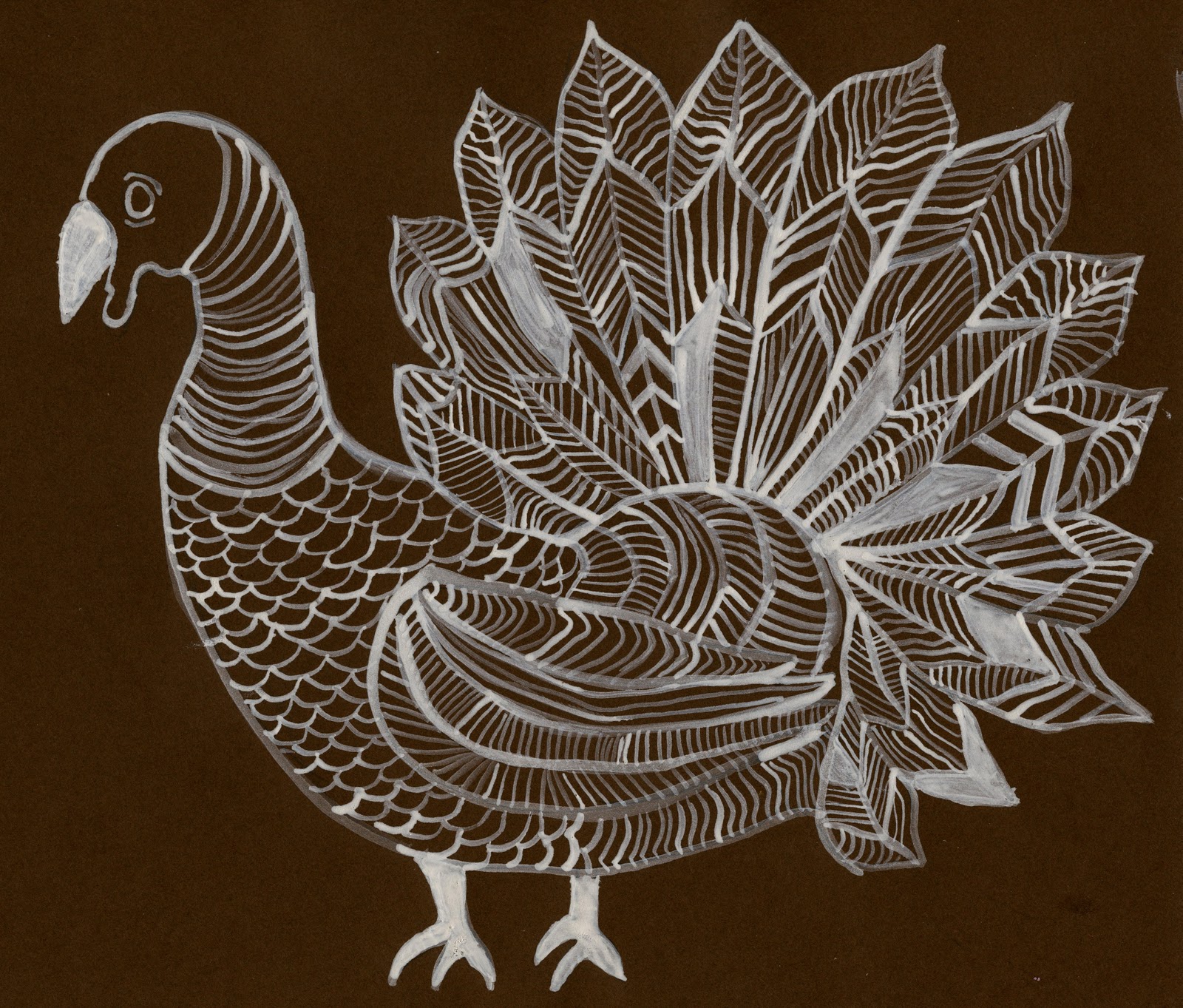 Cassie s Corner Turkey Line Drawing