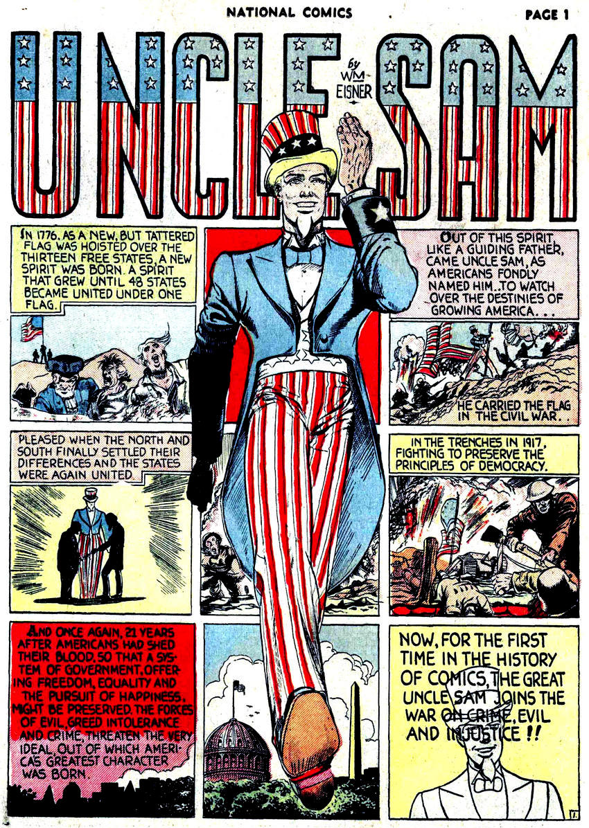 Pappy's Golden Age Comics Blogzine: Number 1708: Origin(s) of Uncle Sam