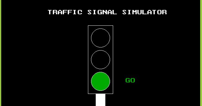 Traffic Signal Simulator in C graphics