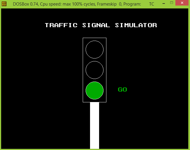 Traffic Signal Simulator in C graphics
