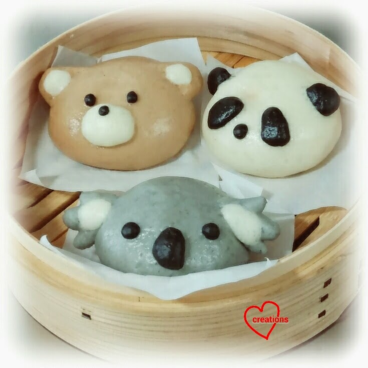 Loving Creations for You: Koala, Panda & Bear Salted Egg Custard ...