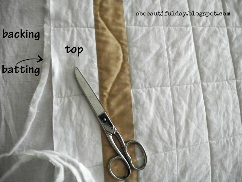 A Beautiful Day : How to finish the quilt - The Self binding method