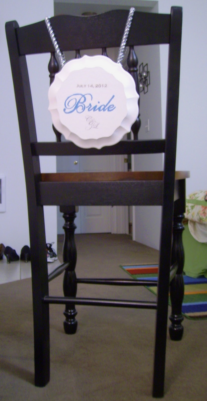 Ribbons and Ruffles: Reception Chair Plaques