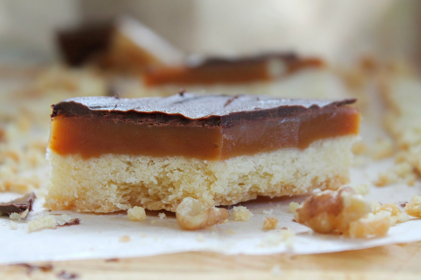 Lick The Spoon: Caramel Walnut and Chocolate Slice