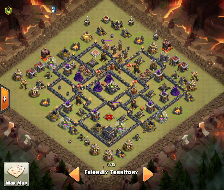 Town Hall 9 Unbeatable War Base Layouts Dec updates 2017/18 - Mj,s ...