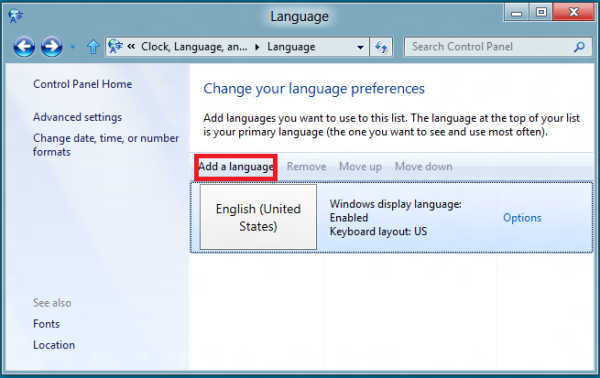 How to download and install Windows 8 Language Packs
