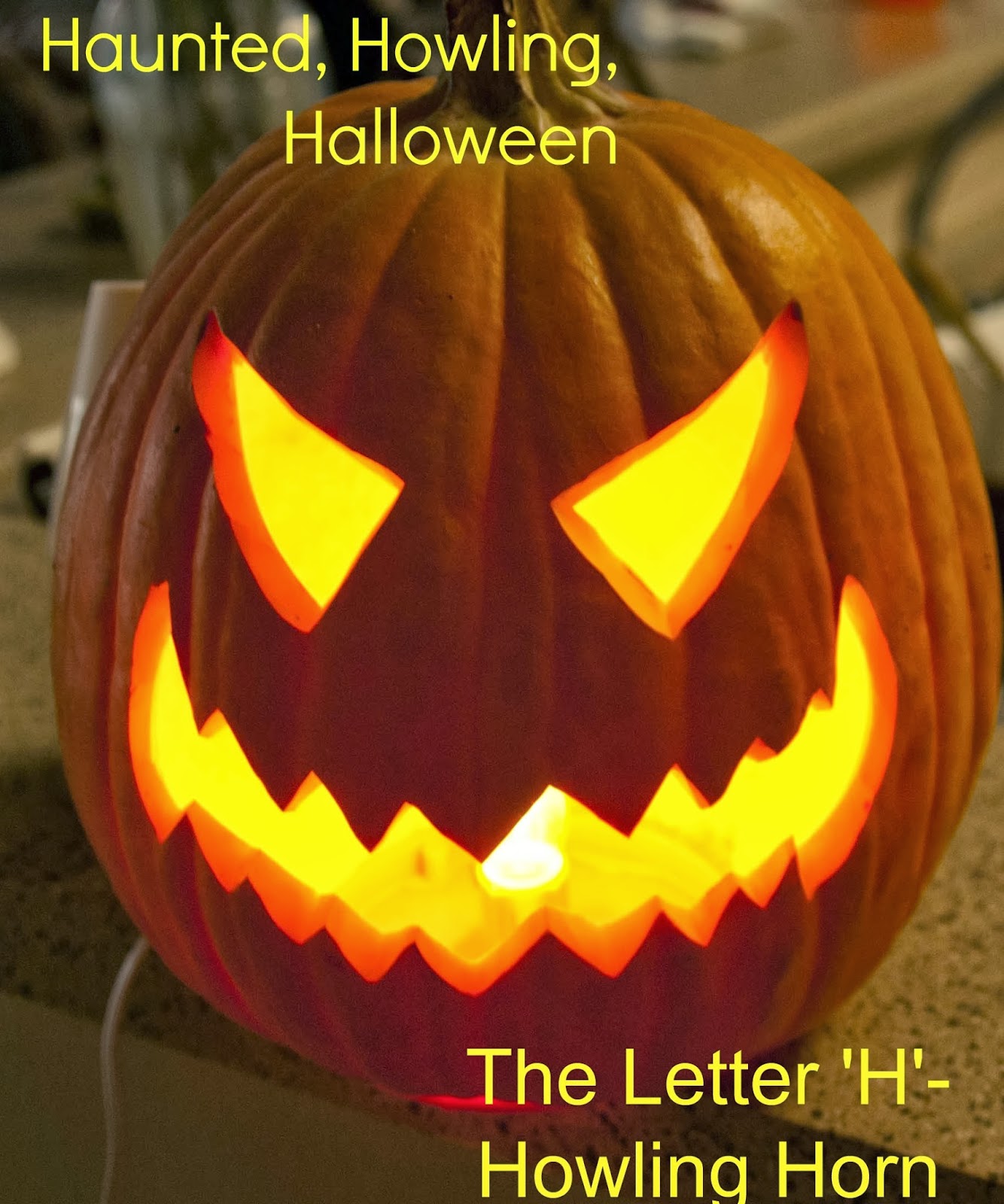Howling Horn: Haunted, Howling, Halloween- Letter 'H'