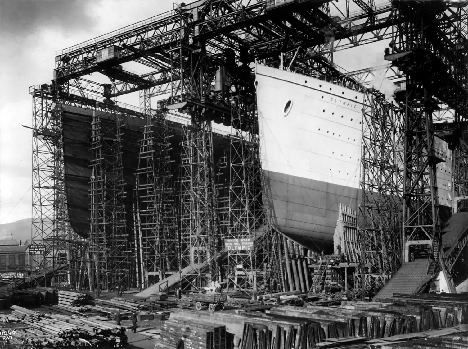 Ocean Superliners: White Star's Olympic class...RMS Olympic painted ...