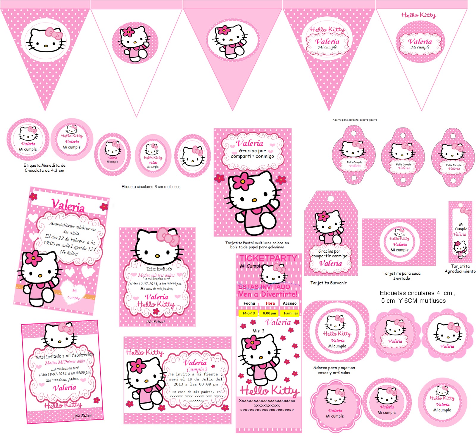 Kit Imprimible Hello Kitty ~ Kit Imprimibles
