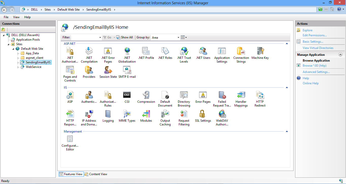 Sending E Mail From Iis Smtp Dotnet Revanth