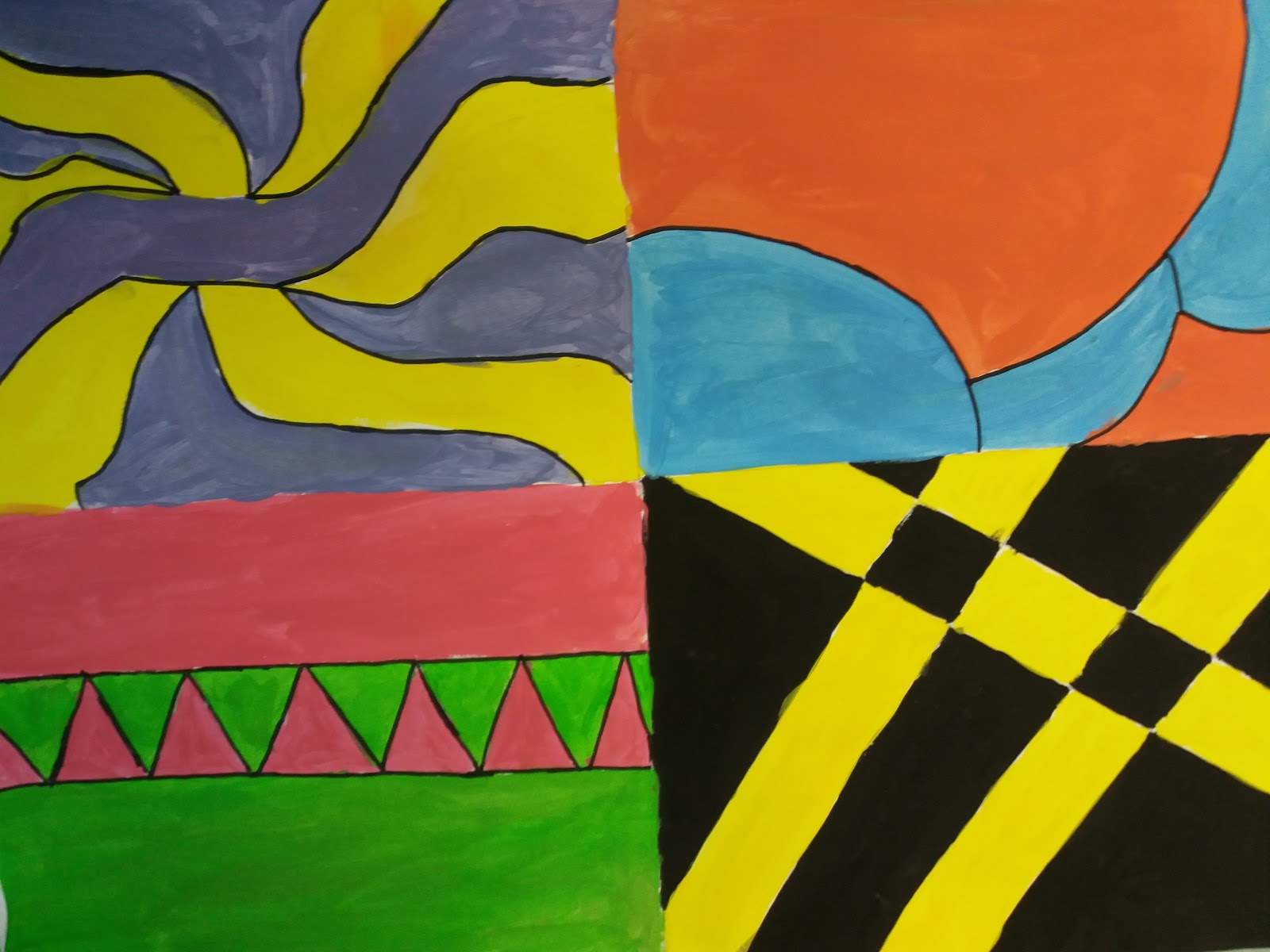 1º ESO EPVA: LÁMINA 14.- REALIZA UN DIBUJO LIBRE ABSTRACTO CON COLORES ...