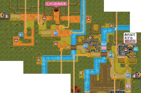 Turismo Pokémon: rota 15 (Brun Way), rota 16 (Mélancolie Path ...