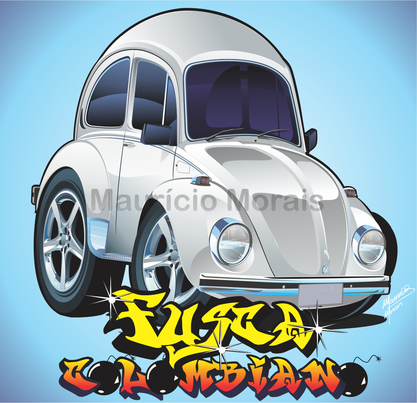 CARICATURA DE FUSCA - FUSCA COLOMBIANO
