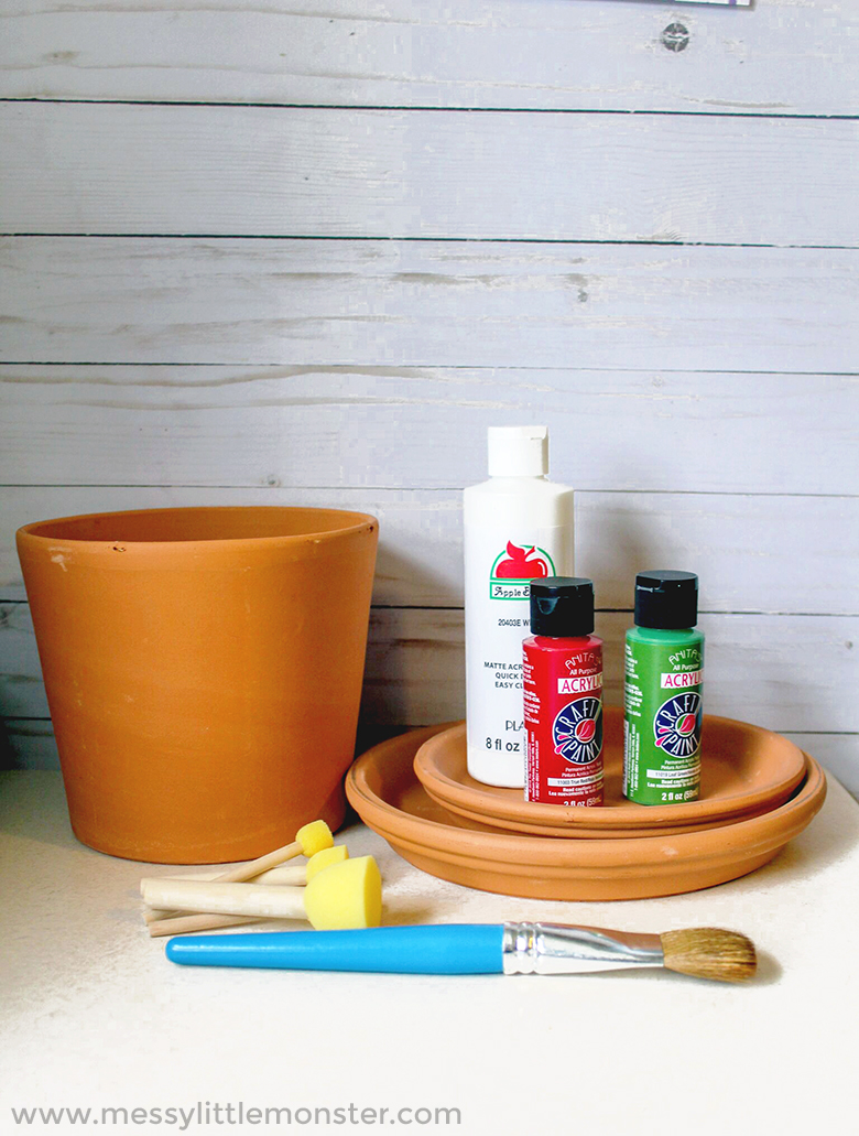 Flower Pot Toadstool - A Magical Clay Pot Craft - Messy Little Monster