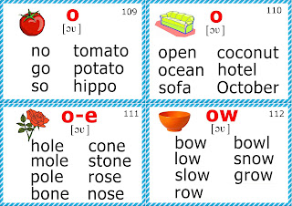 Phonics Flashcards (Long O Vowel)