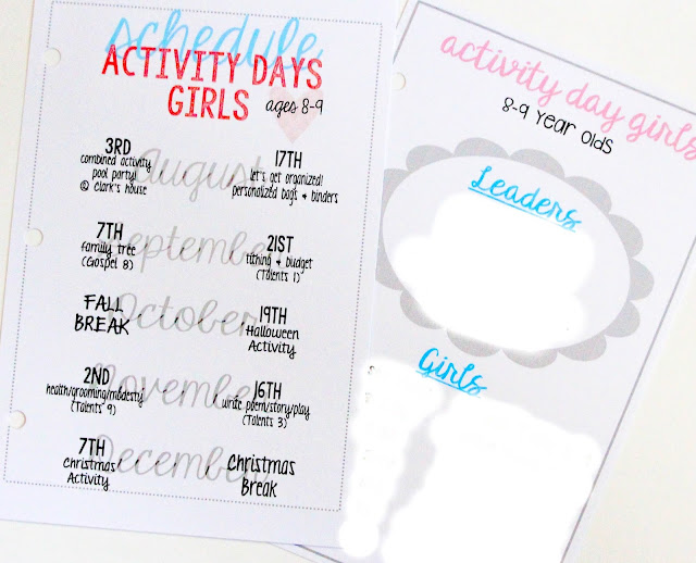 Sing Good Morning: Activity Days- The Girls' Binders
