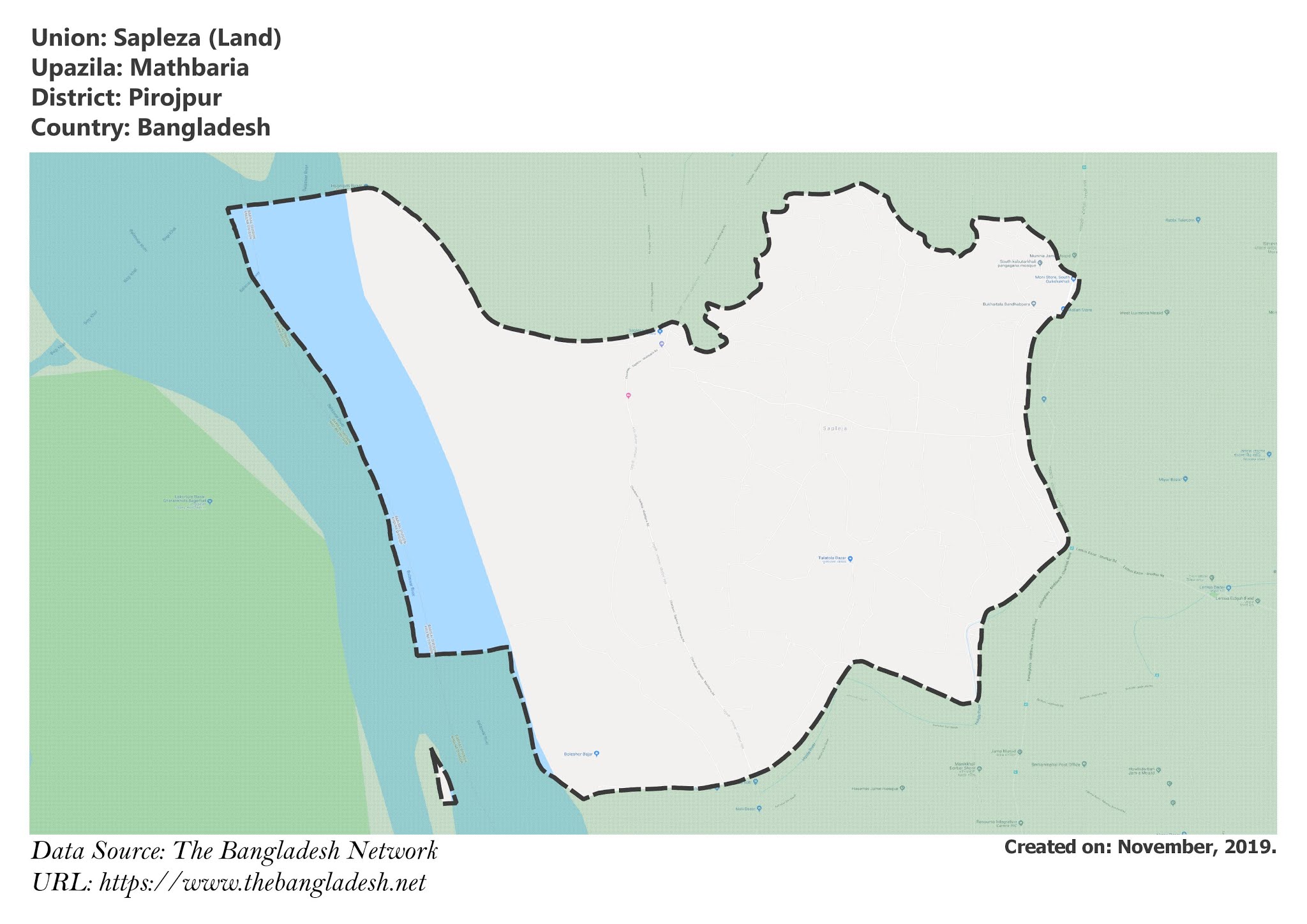 Sapleza Union, Pirojpur