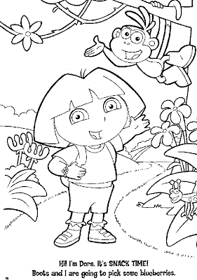 Cartoons Coloring Pages: Dora The Explorer Coloring Pages