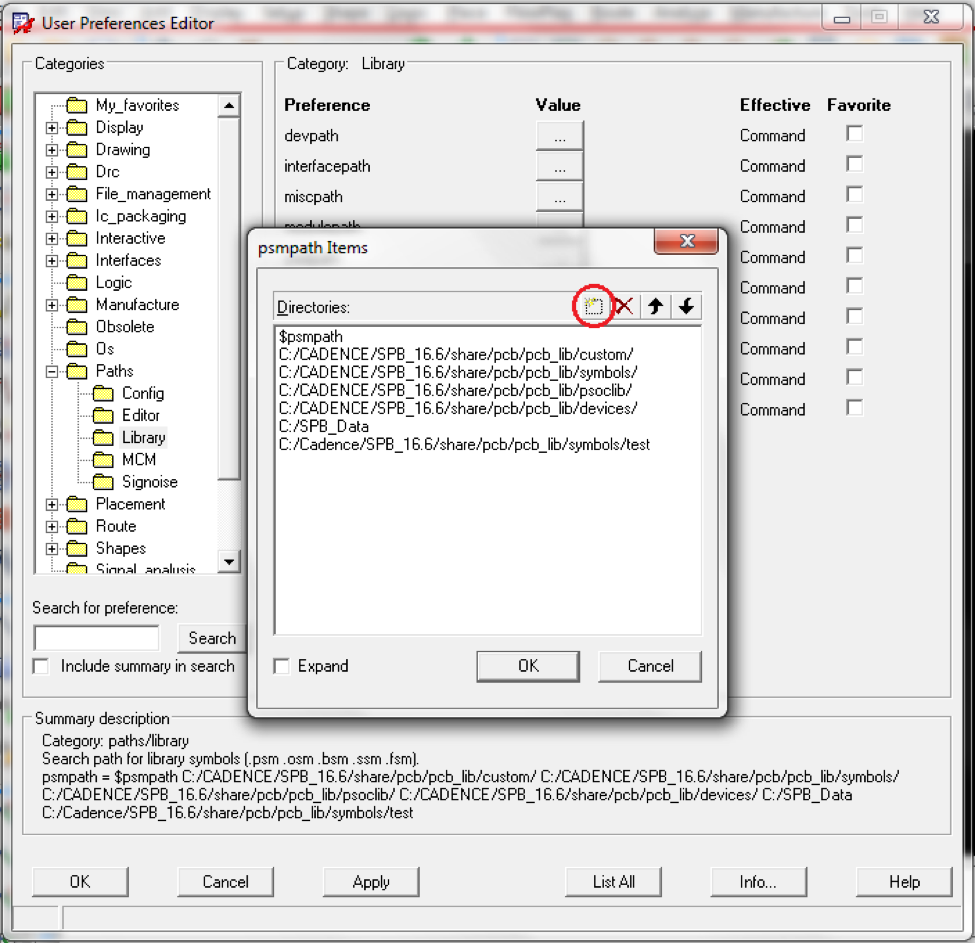 Changing the Library Search Path in Cadence PCB Editor | Embedded ...