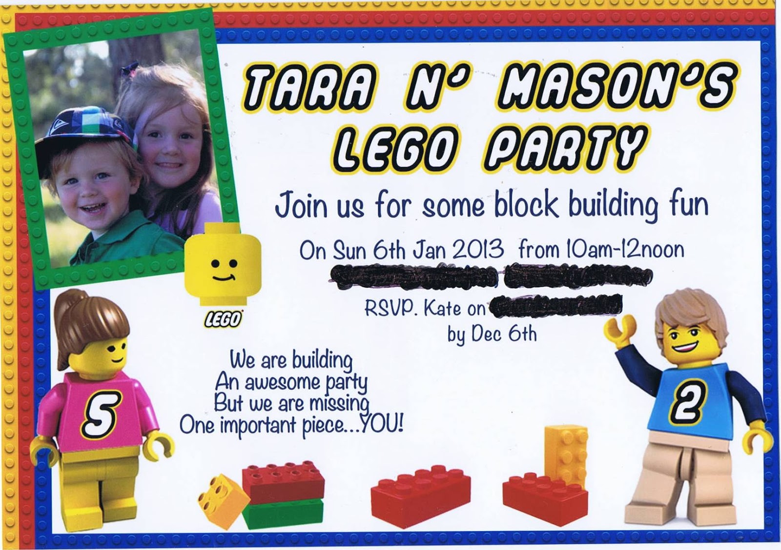 What do you do all day?: Tara & Mason's LEGO party!