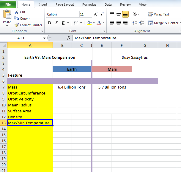 6th Grade - The Planets: Mars