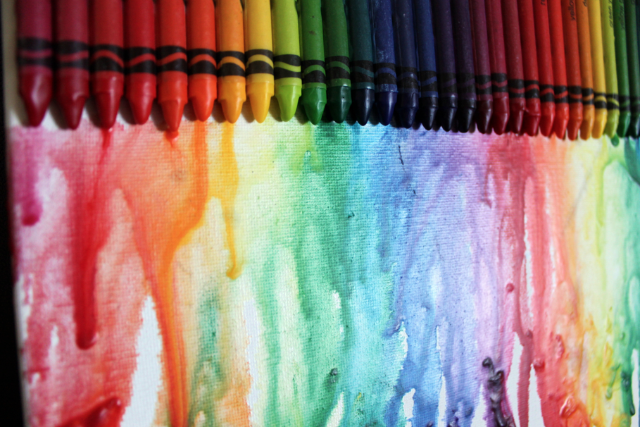 Cute Things & Crafts: Crayon Drip Art