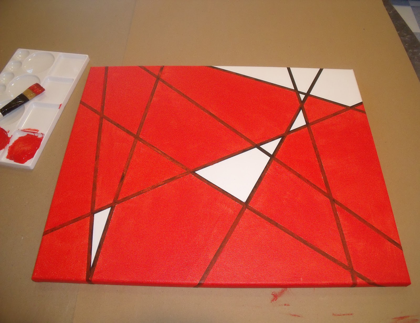 Budget DIY: Modern Line Painting