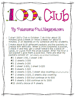 Peterson's Pad: 100's Club FREEBIE