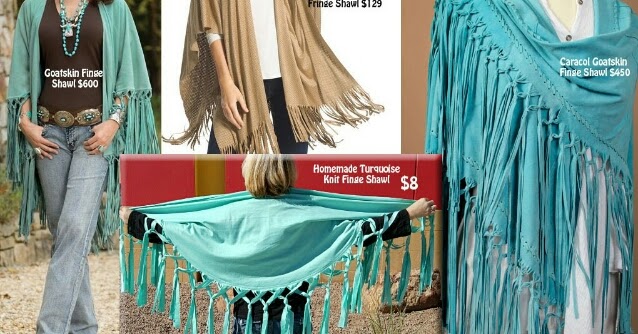 Craft Reincarnated: Turquoise Shawl for ~$8
