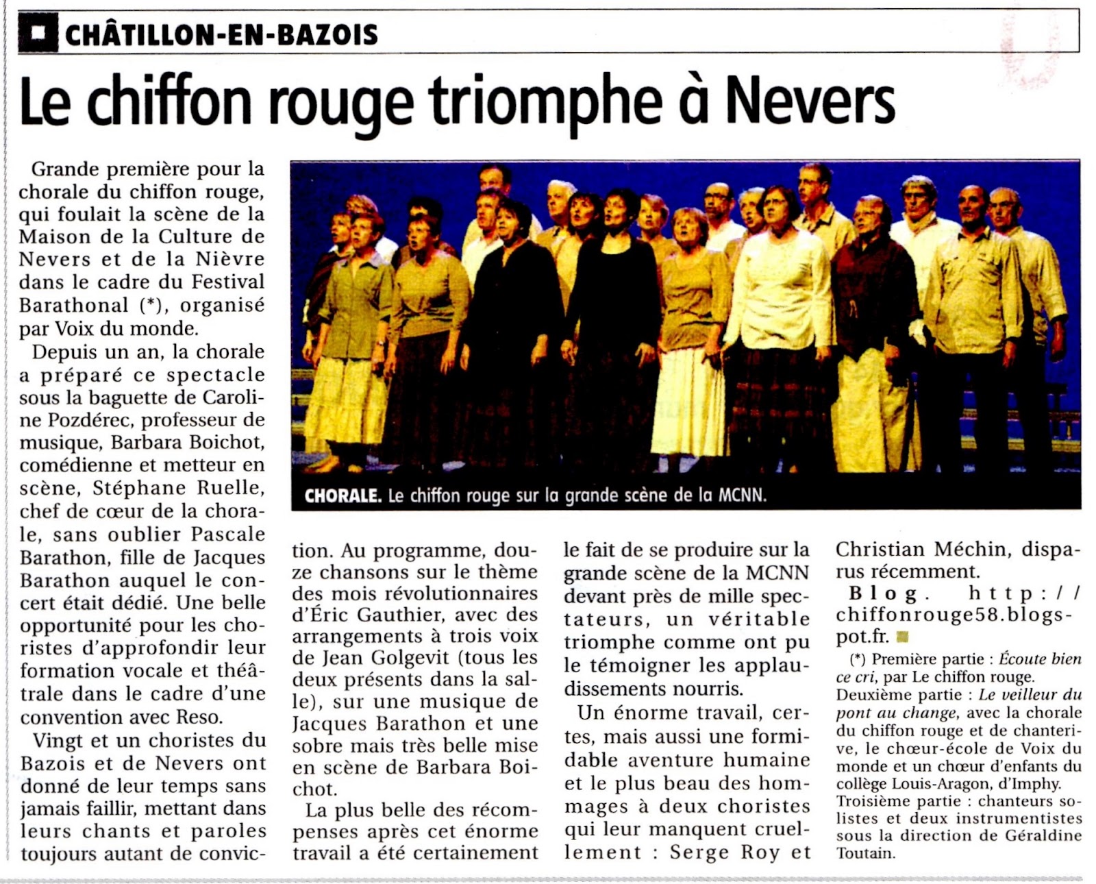 LE CHIFFON ROUGE: Revue de presse