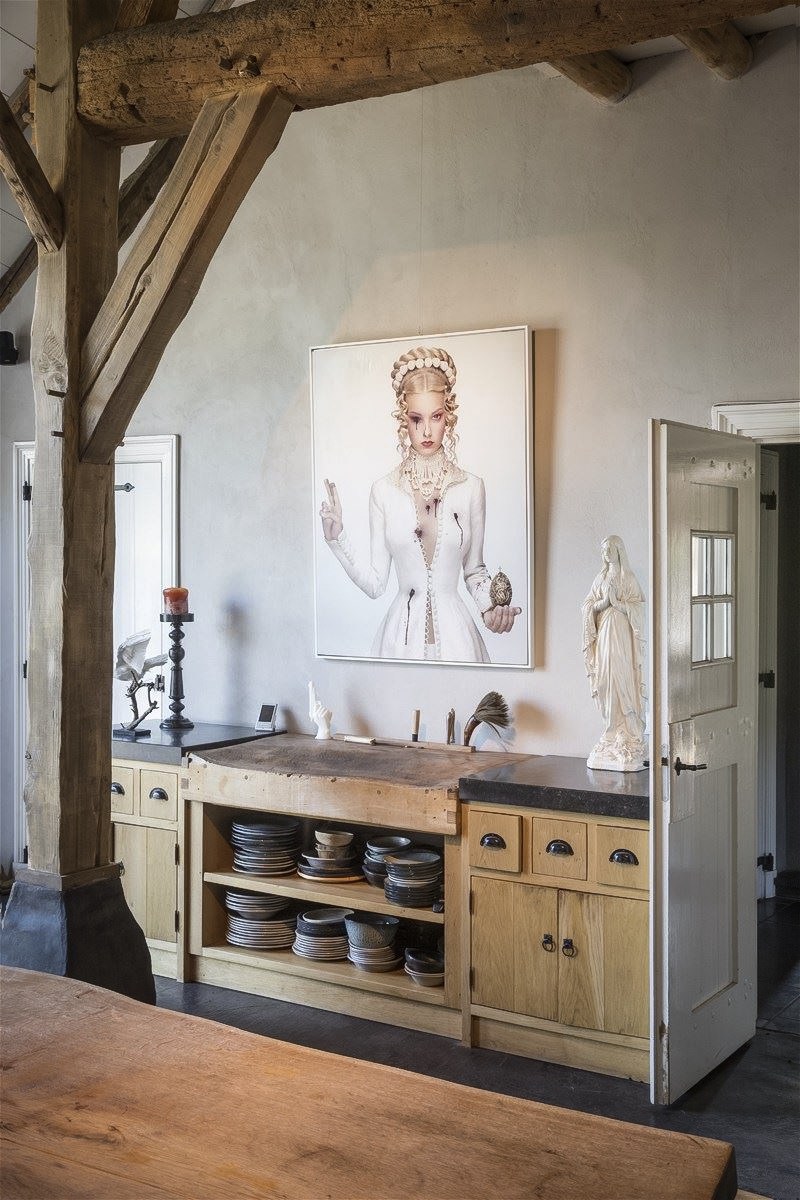 A charming blend of ethnic and rustic Flemish style.