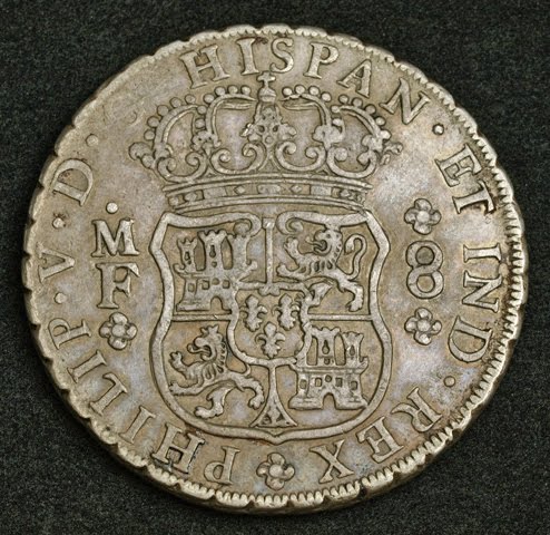 Spanish Dollar or Spanish Colonial Pillar Dollar of Mexico 1735 Silver ...