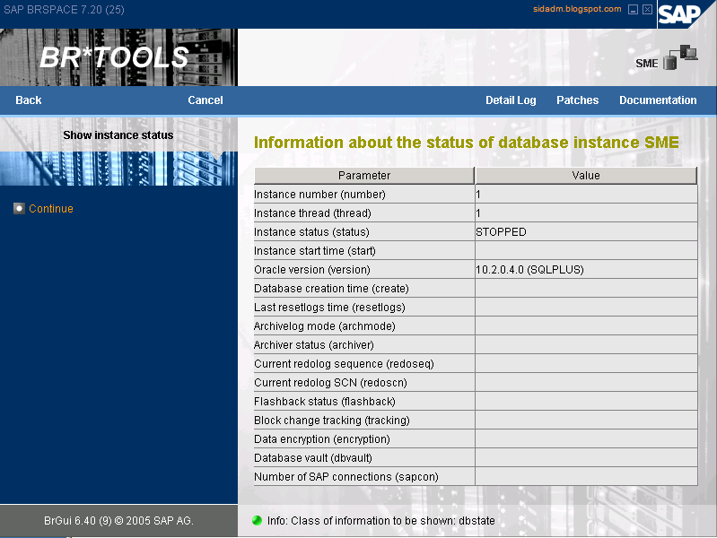 sidadm: Утилиты для администрирования ORACLE в SAP. Часть II.