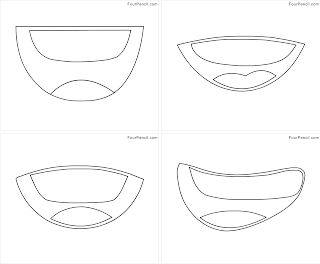 Four Coloring: Free printable Mouth coloring pages for kids