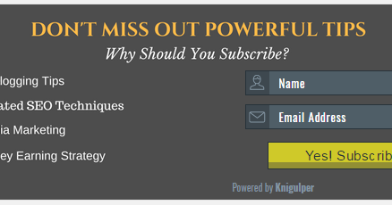 4 Killer Horizontal Email Subscribe Widget For BlogSpot - Knigulper