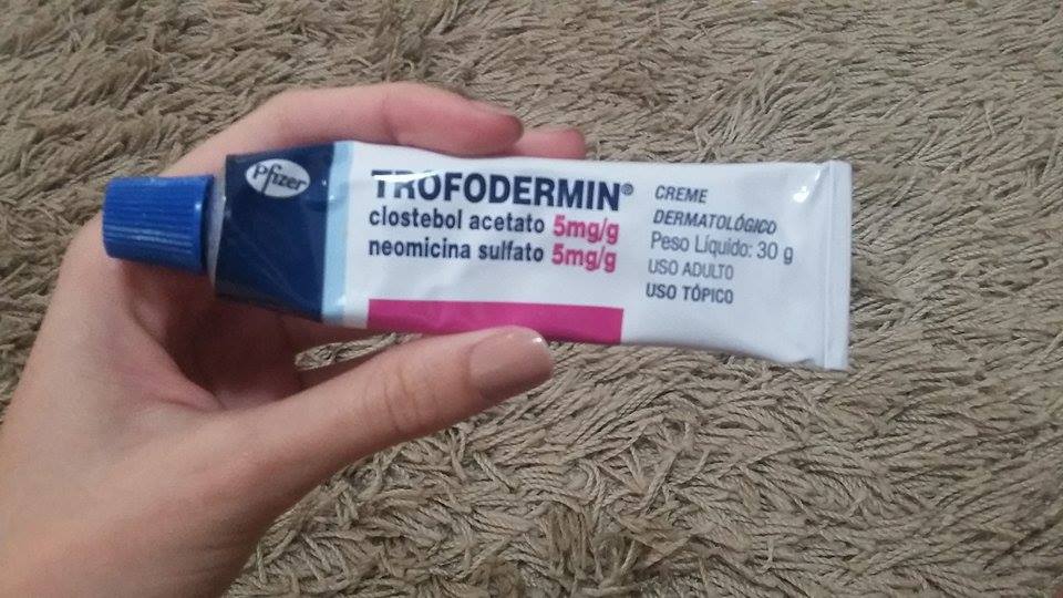 de Boca Marcada: Use Trofodermin na pele