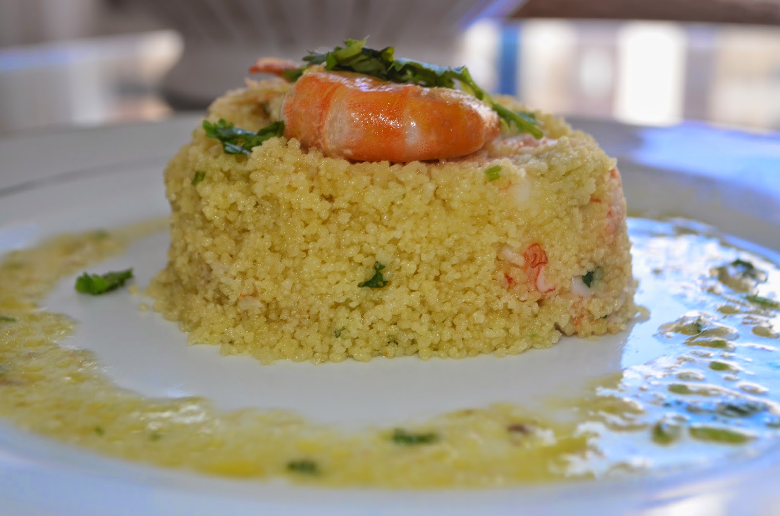 Cuscuz Marroquino com Camarões ao Leite de Coco - decomer