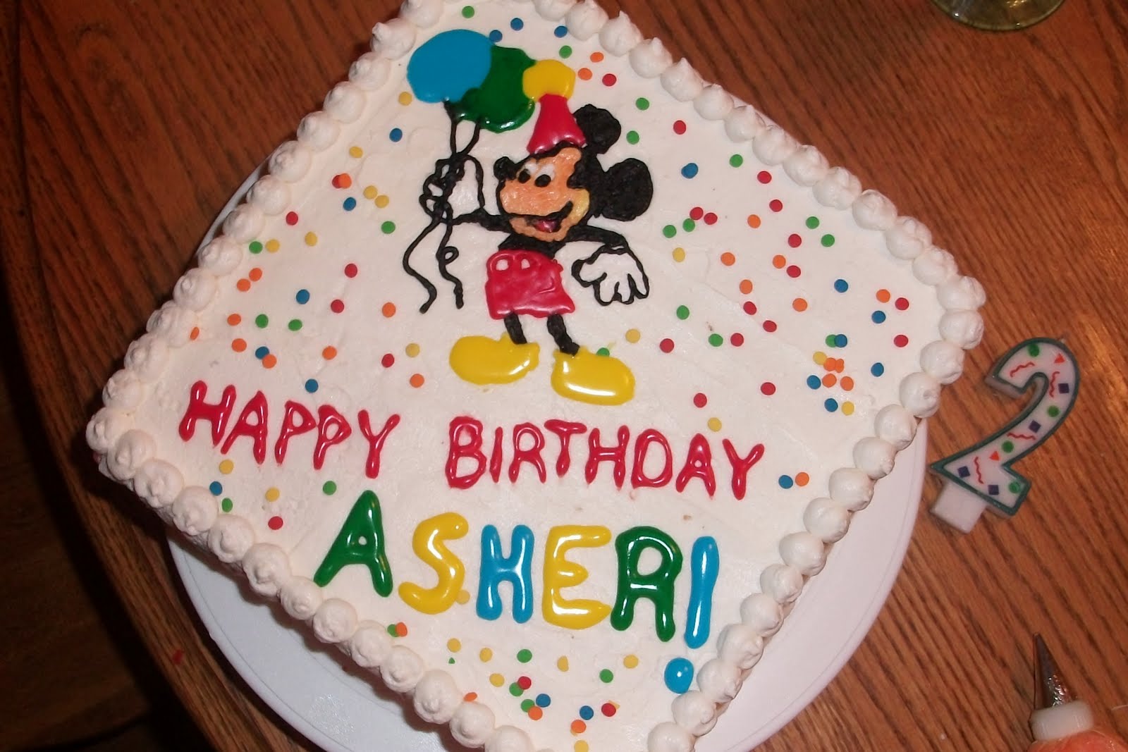 Confections of a Readoholic Mom: A Mickey Cake for Asher's Birthday