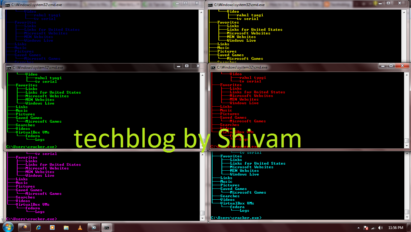 Techronix: colored text in cmd