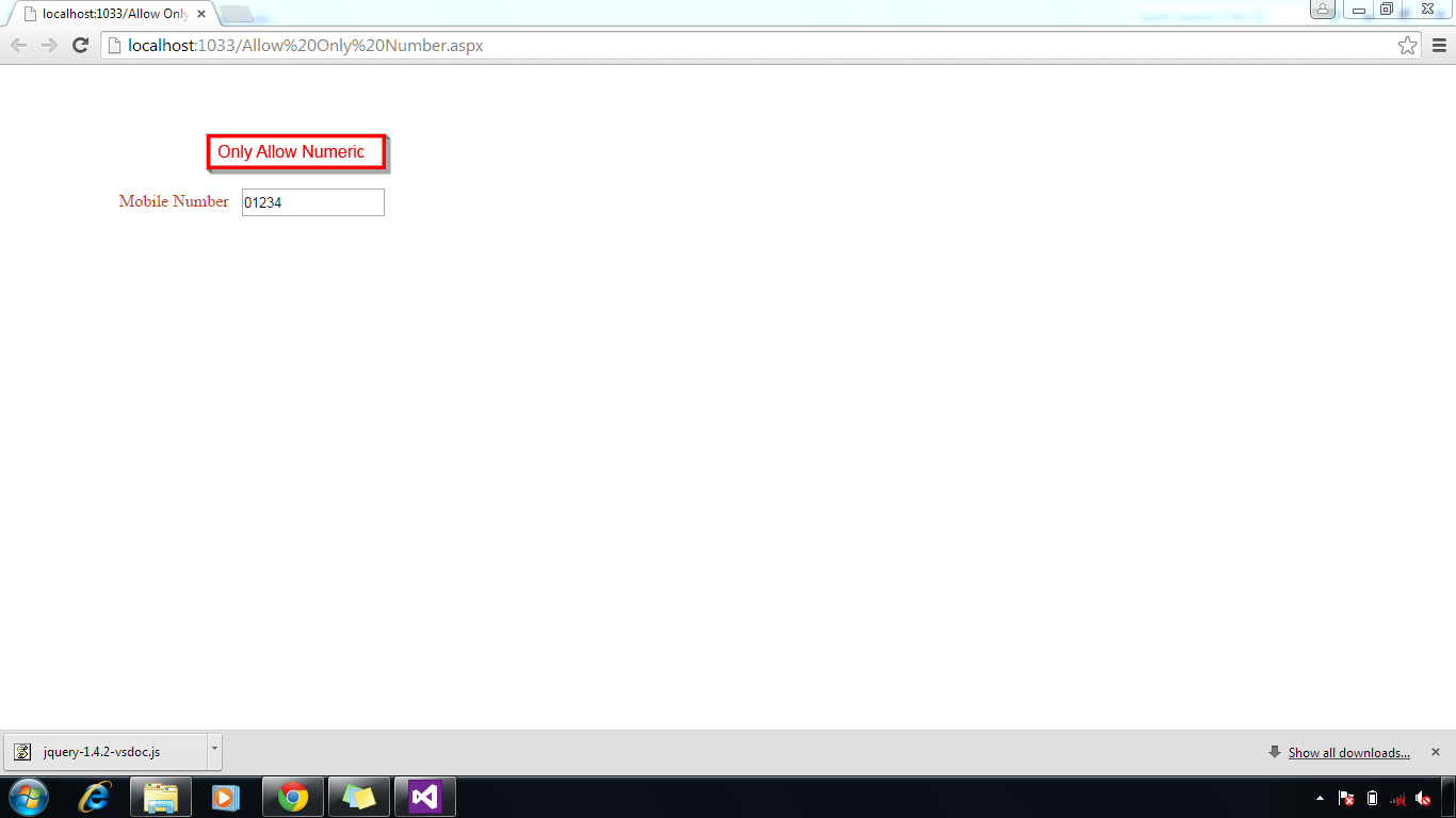 TextBox Allows Only Numeric Values And Accept 10 Digits Only Using ...