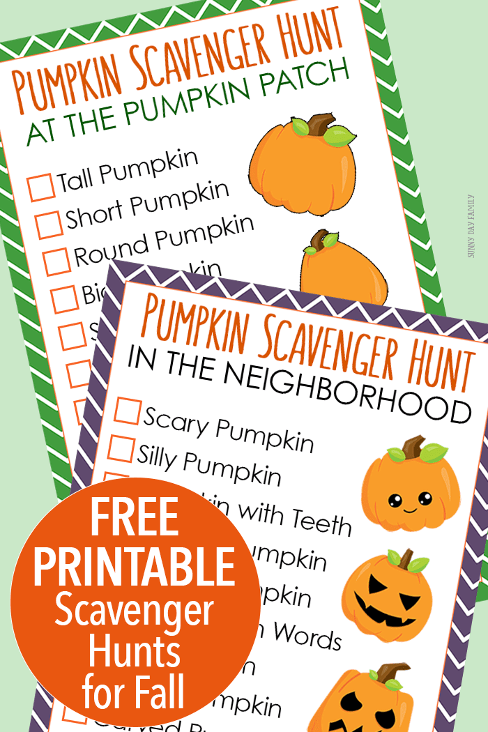 Free Printable Pumpkin Hunt with Two Fun Ways to Play | Sunny Day Family