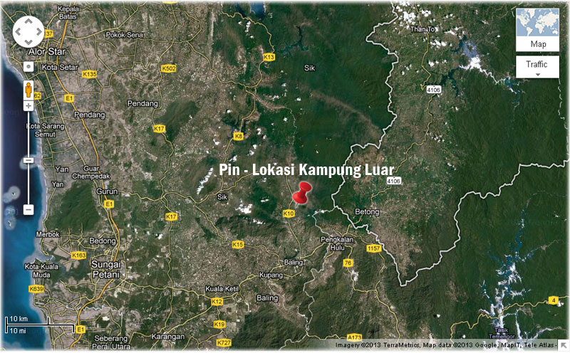 PETA LOKASI ~ Kampung Luar Mukim Siong Baling Kedah Darul Aman