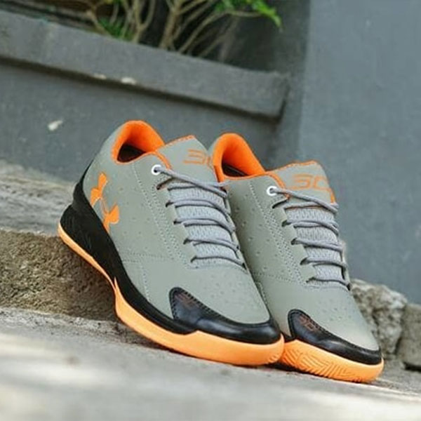 Sepatu Sport Under Armour Abu-abu Orange [UA1805] | Omsepatu.com