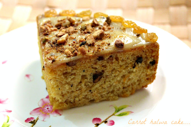 From Yeast to Zest: Indian "Inspired" carrot halwa cake.