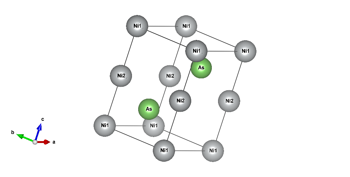 The chemical cell and the magnetic cell of the NiAs structure