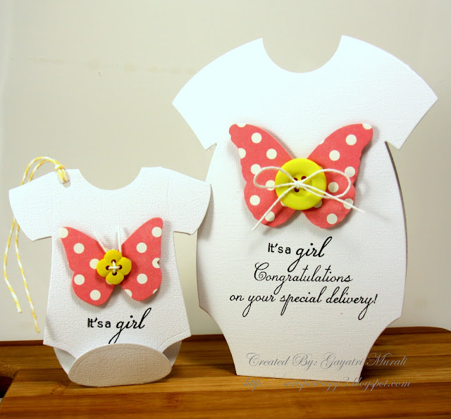 Handmade by G3: Baby cards and coordinating tags.