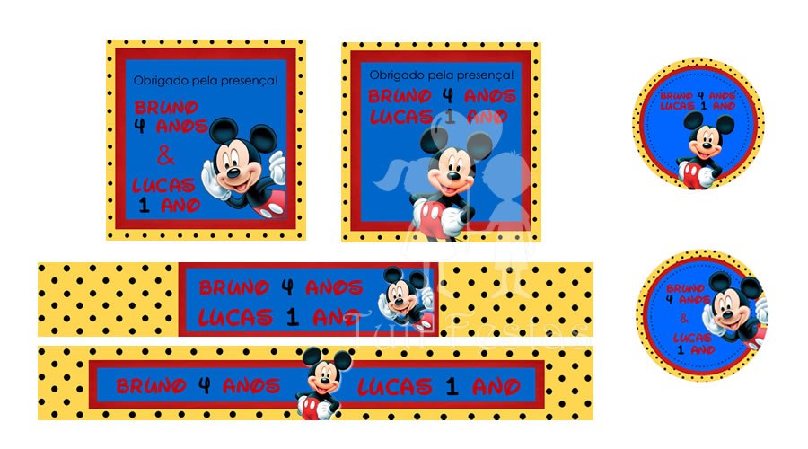 Mami Design: Arte Digital Mickey Azul