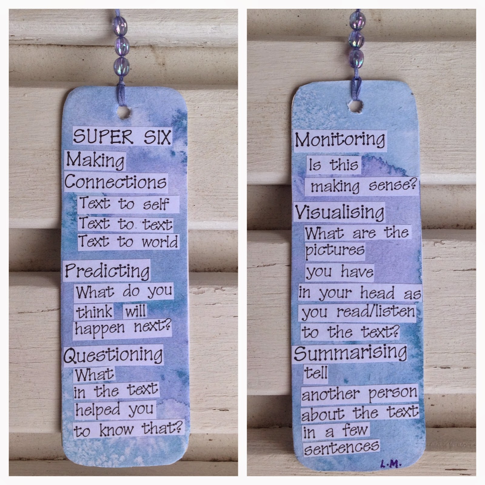 Lin Loves Paper ♥: Super Six Comprehension Strategies Bookmark